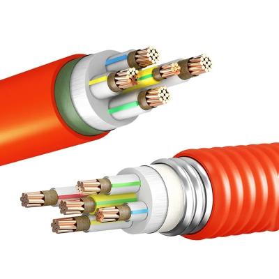 China Fireproof Aluminum Sheath Flexible Mineral Insulated Copper Cable 5 Cores 2-400mm² for Hospital for sale