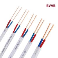 China BVVB 2 Core 1.5mm² Copper PVC Flat Cable 300/500V for Household Wiring for sale