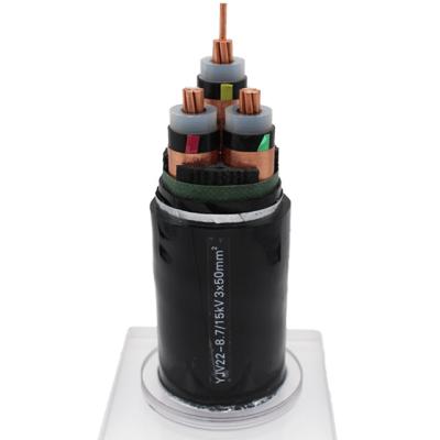 China Copper Conductor XLPE Insulated PVC PE Sheath Armoured Power Cable 26/35KV for sale