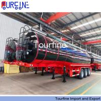 China 3 Axle 35 CBM Heated Bitumen Tank Semi Trailer for Asphalt Transport for sale