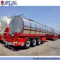 China 3 Axle 35 CBM Heated Bitumen Tank Semi Trailer for Asphalt Transport for sale