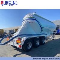 China 3 Axle 35 CBM Dry Bulk Cement Semi Trailer for Powder Material Transport for sale