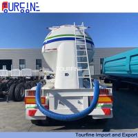 China 3 Axle 35 CBM Dry Bulk Cement Semi Trailer for Powder Material Transport for sale