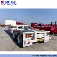 China Interlink Or Super Link Flatbed Semi Trailer 2 Axle 40 Ft Shipping Container Trailer With Lock for sale