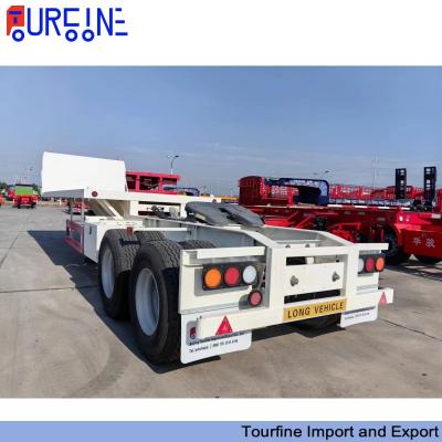 China Interlink Or Super Link Flatbed Semi Trailer 2 Axle 40 Ft Shipping Container Trailer With Lock for sale