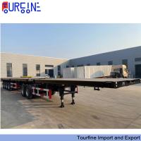 China Interlink Or Super Link Flatbed Semi Trailer 2 Axle 40 Ft Shipping Container Trailer With Lock for sale