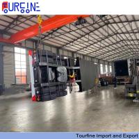 China Interlink Or Super Link Flatbed Semi Trailer 2 Axle 40 Ft Shipping Container Trailer With Lock for sale