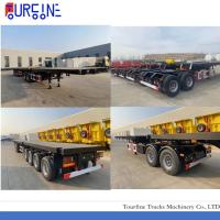 China Interlink Or Super Link Flatbed Semi Trailer 2 Axle 40 Ft Shipping Container Trailer With Lock for sale