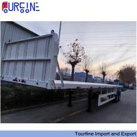China Super Link Flatbed Semi Trailer 3 Axle for 20FT and 40FT Container Transportation for sale