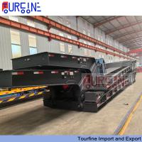 China 100 Ton Detachable Gooseneck Lowboy Trailer 4 Axle for Oversized Equipment Transport for sale