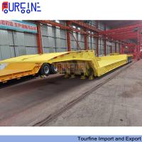 China 2 Axle 50 Ton Folding Gooseneck Low Bed Semi Trailer for Heavy Equipment Transport for sale