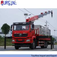 China Construction Ready Shacman 6×4 14 Ton Straight Boom Truck Mounted Crane for sale