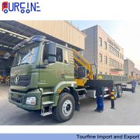 China Construction Ready Shacman 6×4 14 Ton Straight Boom Truck Mounted Crane for sale