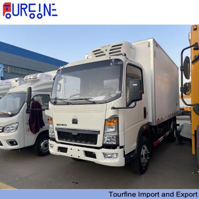 China Sinotruk HOWO 3T 5T Refrigerated Truck Heavy Duty Freezer Van for Frozen Food Cold Chain Transport for sale