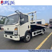 China Sinotruk HOWO 4X2 Rollback Tow Truck 3T 5T Flatbed Recovery Wrecker for Vehicle Rescue for sale