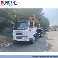 China FAW 4x2 Recovery Tow Truck 8 Ton with Crane Flatbed Wrecker Truck for Vehicle Rescue for sale
