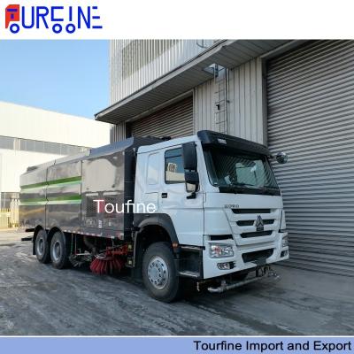 China SINOTRUK HOWO 12000L Vacuum Road Sweeper Truck for High Pressure Water Flushing Street Cleaning for sale