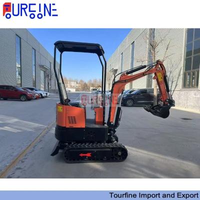 China 1 Ton 0.017cbm Mini Excavator Machine with Retractable Tracks for Construction for sale