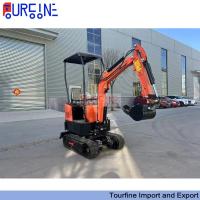 China 1 Ton 0.017cbm Mini Excavator Machine with Retractable Tracks for Construction for sale