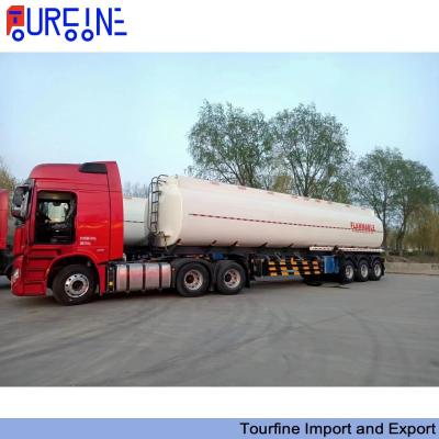 China Tri Axle 40 CBM Fuel Tanker Semi Trailer For Diesel And Petrol Transport for sale