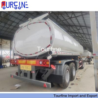China 3 Axle 25 CBM Drawbar Tank Full Trailer for Water and Fuel Transport for sale