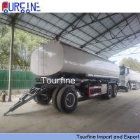 China 3 Axle 25 CBM Drawbar Tank Full Trailer for Water and Fuel Transport for sale