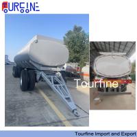 China 3 Axle 25 CBM Drawbar Tank Full Trailer for Water and Fuel Transport for sale