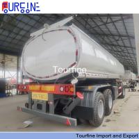 China 3 Axle 25 CBM Drawbar Tank Full Trailer for Water and Fuel Transport for sale