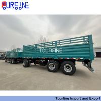 China 3 Axle 20 Ton Heavy Duty Drawbar Full Trailer for General Cargo Transport for sale