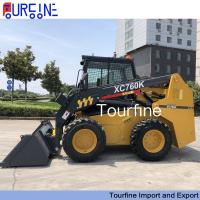 China XCMG XC760K Skid Steer Loader with 4-in-1 Bucket for Material Handling for sale