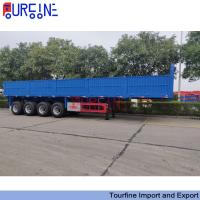 China 60 Ton Side Wall Semi Trailer 4 Axle for Container and General Cargo Transport for sale