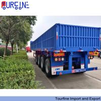 China 60 Ton Side Wall Semi Trailer 4 Axle for Container and General Cargo Transport for sale