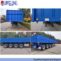 China 60 Ton Side Wall Semi Trailer 4 Axle for Container and General Cargo Transport for sale