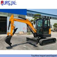 China 3.5 Ton Mini Crawler Excavator Machine With 0.11 CBM Bucket For Construction for sale