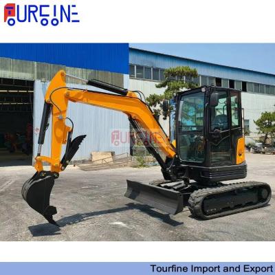 China 3.5 Ton Mini Crawler Excavator Machine With 0.11 CBM Bucket For Construction for sale