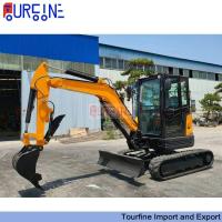China 3.5 Ton Mini Crawler Excavator Machine With 0.11 CBM Bucket For Construction for sale