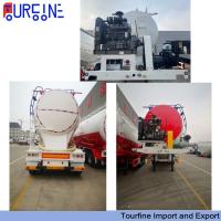 China Three Axle 45 CBM Pneumatic Cement Tank Trailer For Bulk Powder Transport for sale