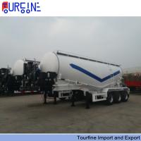 China Three Axle 45 CBM Pneumatic Cement Tank Trailer For Bulk Powder Transport for sale