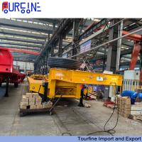 China 80 Ton Heavy Duty Three Axle Low Bed Semi Trailer  for Excavator Transport for sale