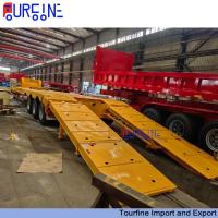 China 80 Ton Heavy Duty Three Axle Low Bed Semi Trailer  for Excavator Transport for sale