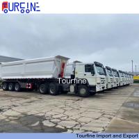 China Steel Structure Heavy Duty Dump Semi Trailer 3 Axle 40 CBM For Material Transport for sale