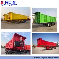 China Steel Structure Heavy Duty Dump Semi Trailer 3 Axle 40 CBM For Material Transport for sale