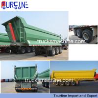 China Steel Structure Heavy Duty Dump Semi Trailer 3 Axle 40 CBM For Material Transport for sale
