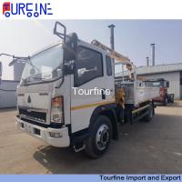 China 4x2 8Ton Truck Mounted Crane with Telescopic Hydraulic Boom for Brick and Cargo Transport for sale