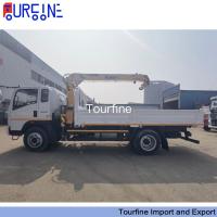 China 4x2 8Ton Truck Mounted Crane with Telescopic Hydraulic Boom for Brick and Cargo Transport for sale