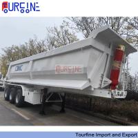 China Reinforced Steel Heavy Duty Dump Trailers 3 Axle 60 Ton Payload For Mining Operations for sale