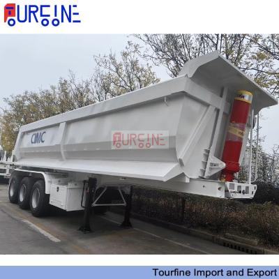 China Reinforced Steel Heavy Duty Dump Trailers 3 Axle 60 Ton Payload For Mining Operations for sale