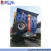 China 80 Ton 4 Axle Dump Semi Trailer with Hydraulic Front Tipping System for sale