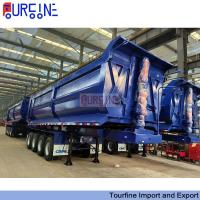 China 80 Ton 4 Axle Dump Semi Trailer with Hydraulic Front Tipping System for sale