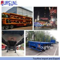 China 3 Axle Log Timber Semi Trailer with Side Stakes for Long Wood Transportation for sale